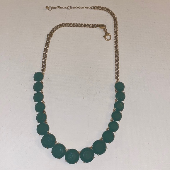 Fossil | Jewelry | Fossil Green Gold Tone Necklace | Poshmark